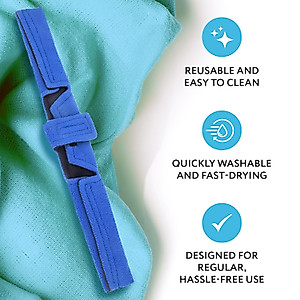 Impresa CPAP Neck Pad Cushions - Universal Headgear/Mask Head Strap Covers - Compatible with Resmed Airfit P10 / F20, Airtouch, Dreamwear and Many More Models - Reduces Face and Neck Irritation