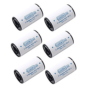 LAMPVPATH (Pack of 6) C Battery Adapter, AA to C Battery Adapter Converter Spacer, C Size Battery Adapter