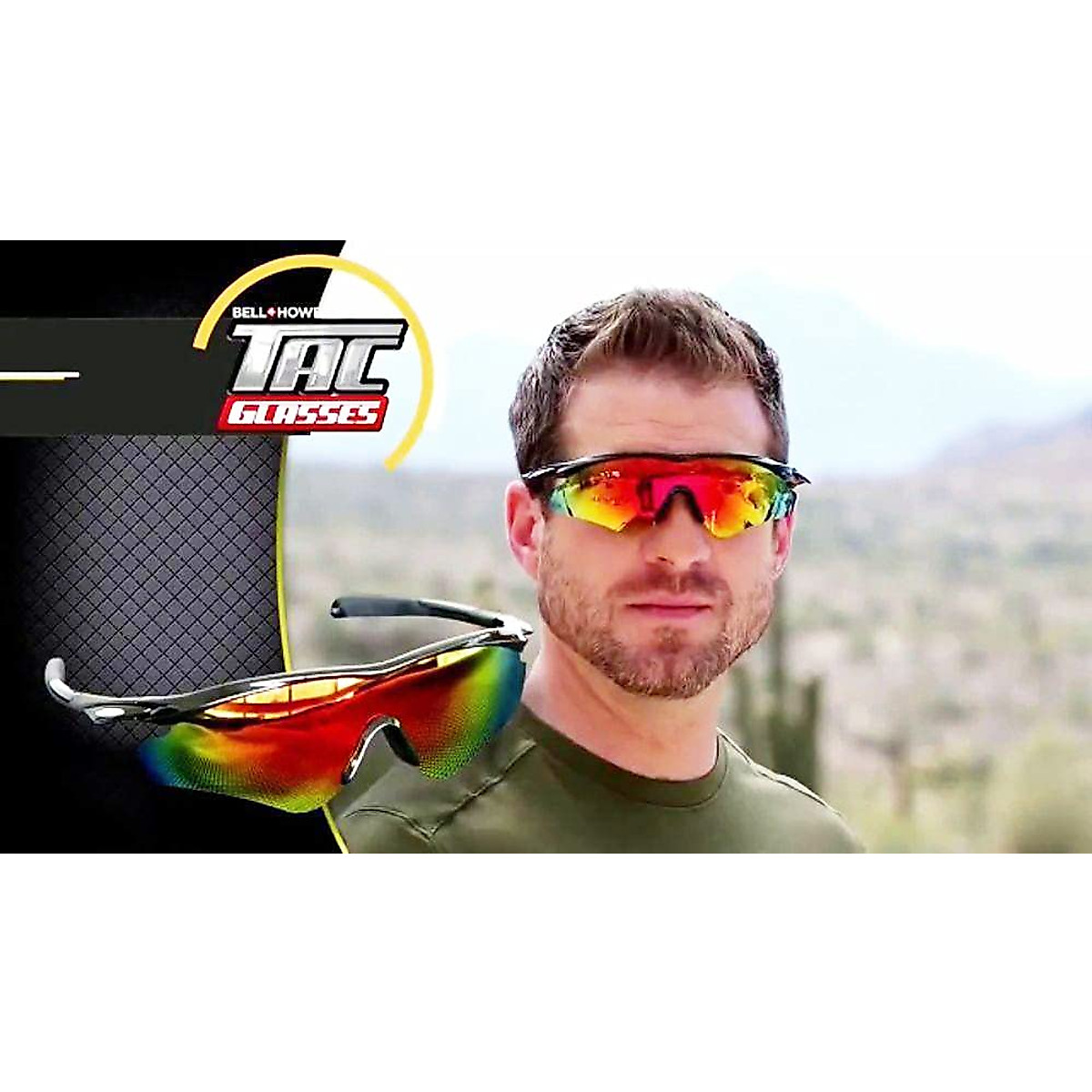 Tac Glasses Tac Polarized Sunglasses Sports Outdoor Sunglasses for Men/Women, Unisex, Military Eyewear Original As Seen On TV, New in Box (1 Pack)