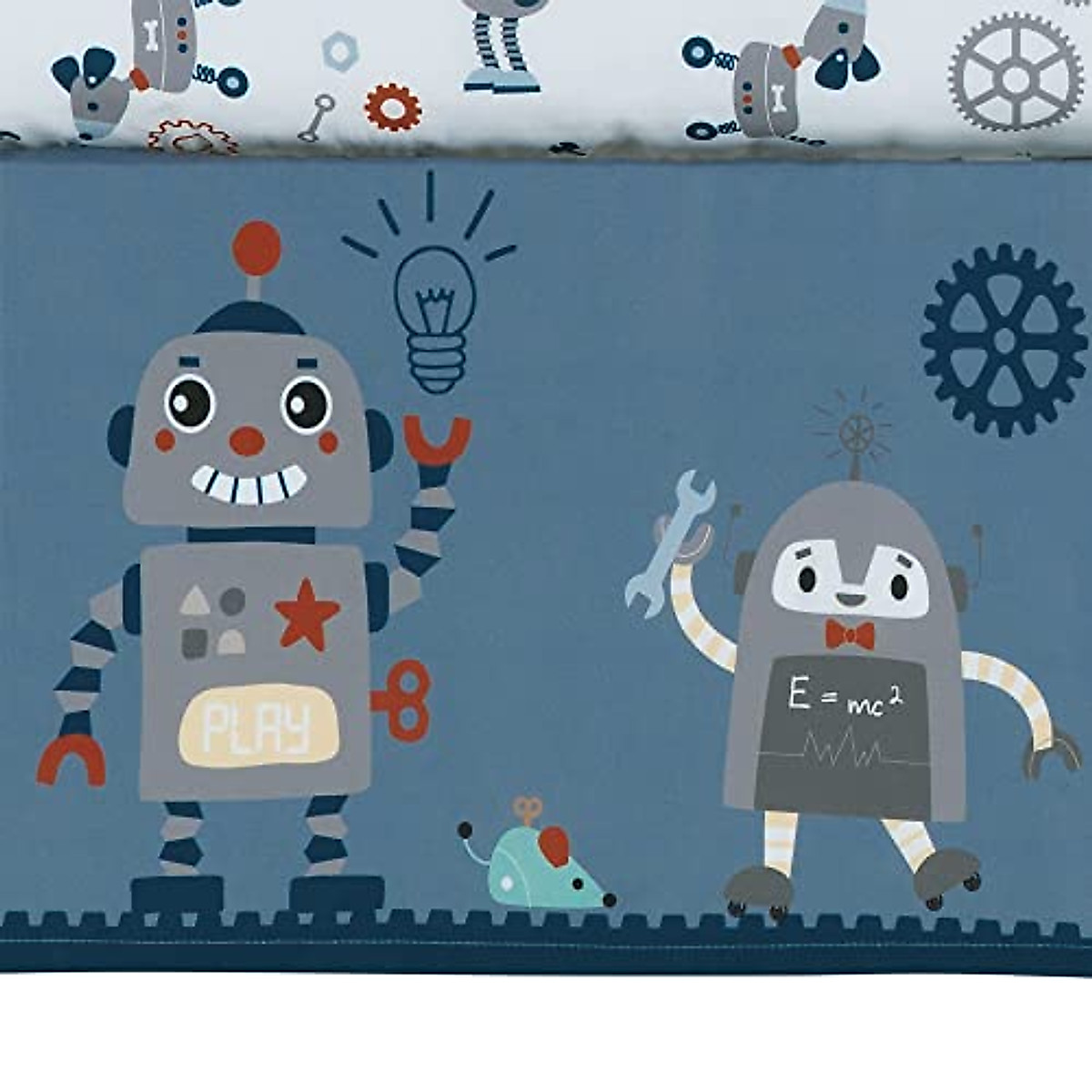 Bedtime Originals Robbie Robot 3-Piece Crib Bedding Set, Blue
