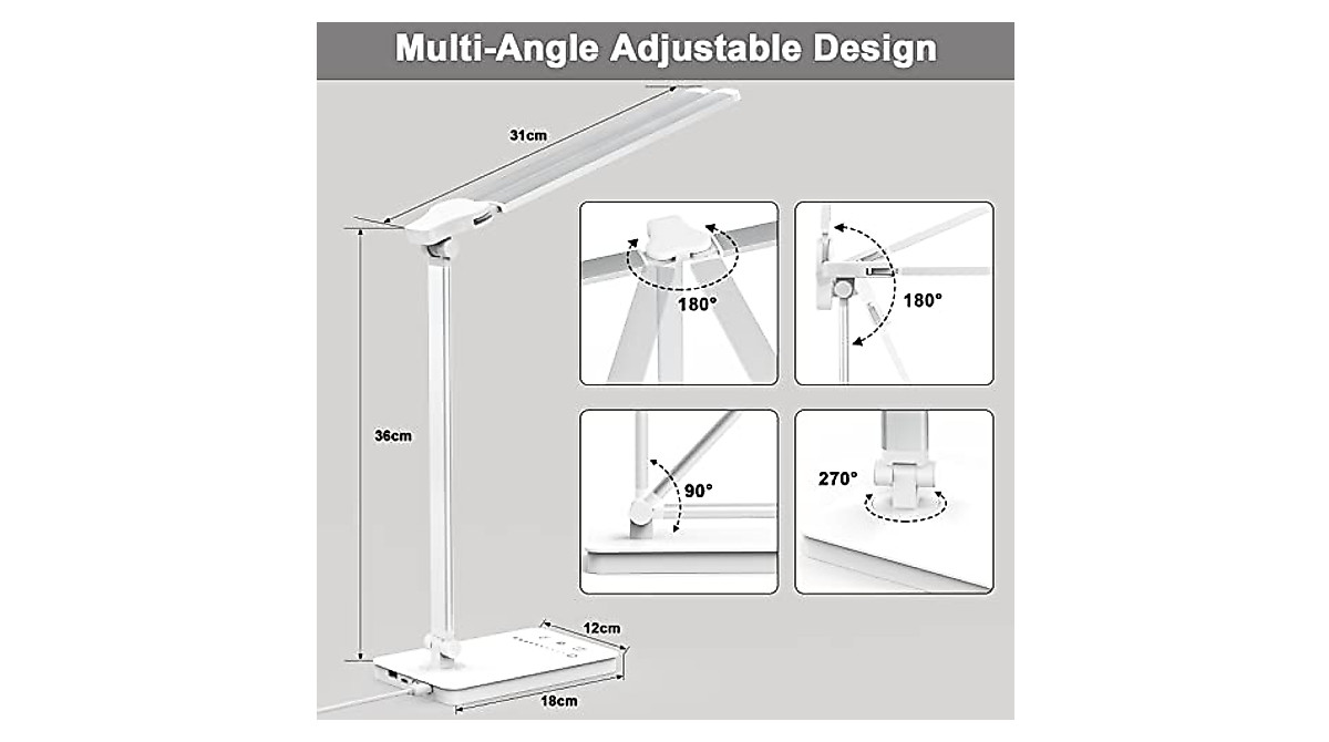 Bright LED Desk Lamp for Home Office - Smart Design