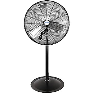BILT HARD 6450 CFM 24" High Velocity Pedestal Oscillating Fan, 3-Speed Heavy Duty Industrial Standing Fan with Aluminum Blades and Adjustable Height, Metal Shop Fan for Commercial, and Garage