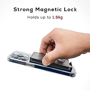 FANTOM M MagSafe® Wallet Compatible with iPhone 12/13/14/15/16 Mini/Plus/Pro/Max and MagSafe Accessories, RFID Aluminum Card Holder, Walnut, Regular Size Holds 7-13 Cards