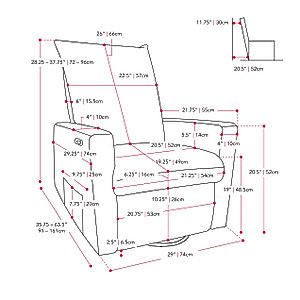 CorLiving Caillie White Boucle Fabric Upholstered Contemporary Glider Recliner Chair