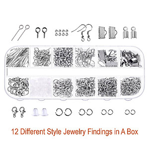PAXCOO Jewelry Making Supplies Kit with Jewelry Tools, Jewelry Wires and Jewelry Findings for Jewelry Repair and Beading