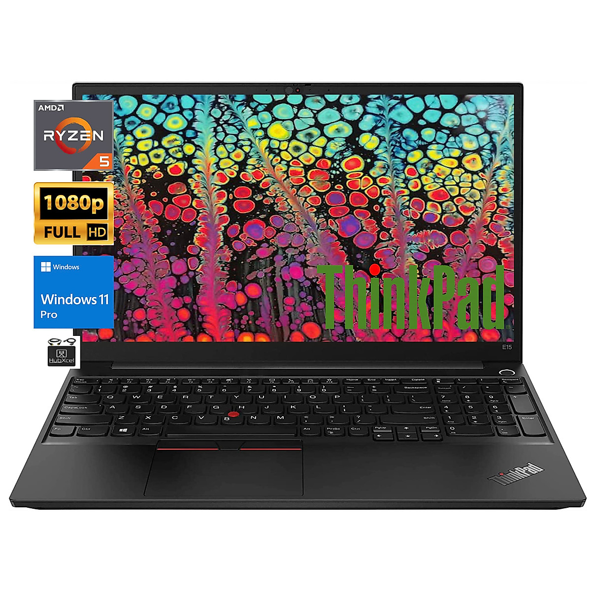 Lenovo 2023 Flagship ThinkPad E15 Gen 4 Business Laptop, 15.6" FHD IPS Anti-Glare 300 nits Display, 6-Core AMD Ryzen 5 5625U, Radeon Graphics, 16GB RAM, 256GB SSD, WiFi 6, Win 11 Pro+HubxcelAcessory