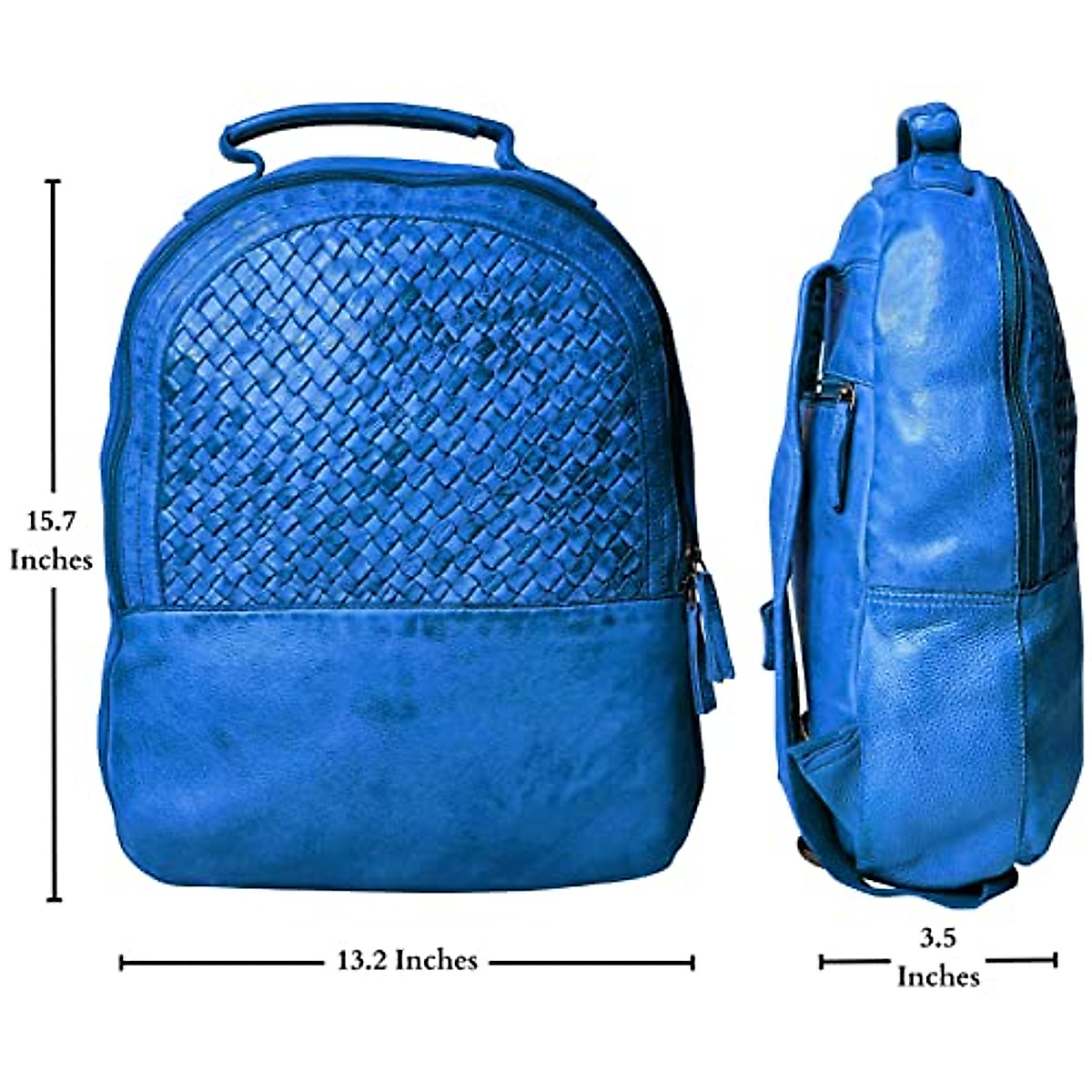 RUSTIC TOWN Leather Laptop Backpack for Women - Washed Leather Multipurpose Handbag, College Bookbag Camping Daypack Fashion Shoulder Travel Bag