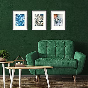 Frametory 12x16 Picture Frame, Display Pictures 8.5x11 with Mat or 12x16 without Mat, for Poster Print Diamond Painting Wall Frame - Wide Molding (12x16, White)