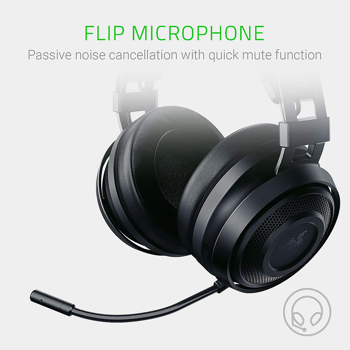 Razer Nari Essential Wireless 7.1 Surround Sound Gaming Headset: THX Spatial Audio - Auto-Adjust Headband & Swivel Cups - Auto-Adjust - Flip Mic - for PC, PS4, PS5 Only - Black