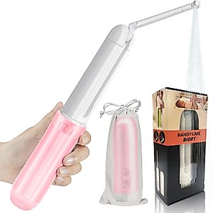 Portable Travel Bidet Electric Handheld for Women Bidet Sprayer for Personal Hygiene Cleaning with 2 Pressure Options (Pink).It's Convenient to Work or Home, Travel, and Camping