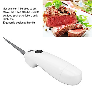 Yosoo Cordless Electric Fillet Knife, Electric Carving Slicer Kitchen Knife Portable Food Cutter with Non Slip Handle for Meat, Turkey, Bread, Cheese, Vegetable, Fruit