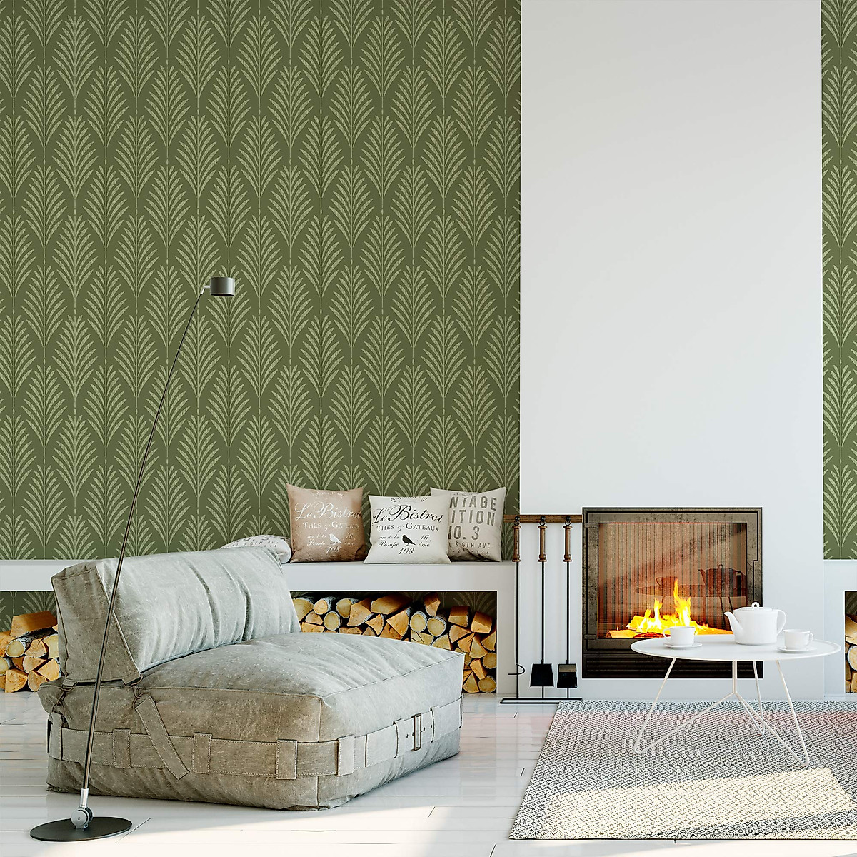 Fern Pattern Wall Stencil - Fern Wall Stencil, Stencils, Wall Stencil, Stencil for Painting - Wall Stencils for DIY Home Decor Projects