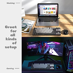 CIDOO 87 Keys RGB Mechanical Keyboard, Low Profile Gaming Keyboard with Aluminum housing, TKL Hot-Swappable Ultra-Slim 80 Percent Keyboard for Gaming and Work, Compatible with Windows System