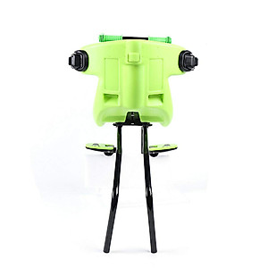 TBVECHI Child Bicycle Front Seat, Kids Bicycle Front Mount Baby Chair Carrier w/Nonslip Handrail & Foot Pedal Fit for Mountain Bike/Road Bike (Green-1)