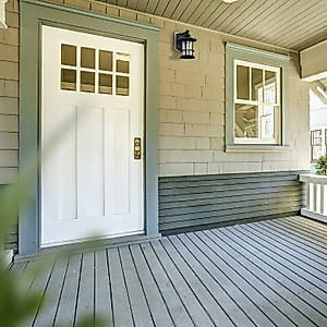 MICSIU Textured Black 10" Outdoor Light Fixtures Wall Mount, Waterproof Front Porch Light Fixtures with Clear Seedy Glass, Outdoor Wall Lights for House Front Porch, Patio, Backyard