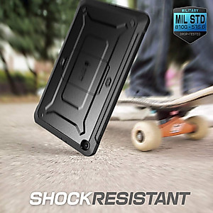 SUPCASE for Galaxy Tab A 10.1 Case with Screen Protector (Unicorn Beetle Pro), [Built-in Stand] Full-Body Rugged Heavy Duty Protective Tablet Cover for Samsung Galaxy Tab A 10.1 (2019), Black