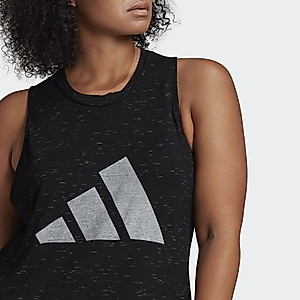 adidas womens Win 2.0 Tank Black Melange Medium