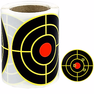 Shooting Target Stickers, Upgraded 3 Inch Round Self Adhesive Splatter Targets Green and Black Reactive Paper Targets for Indoor and Outdoor Range, BB Gun, Pellet, Airsoft, Rifle (3"-150PCS, Style E)