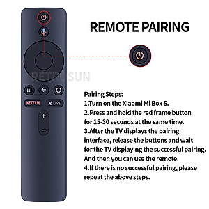XMRM-006 Replacement Voice Remote Control Compatible for Xiaomi XIAO MI Box S XMRM006 Remote Controller with Netflix Live Shortcut Keys