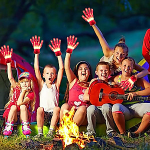 COTRUERE Led Gloves Light Up Cool Finger Toys Christmas Halloween Birthday Party Rave Flashing Gifts for Kids Teens Adults (red)