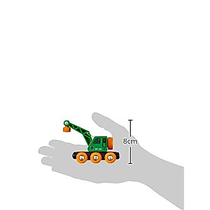 BRIO World 33698 - Clever Crane Wagon Set - 4 Piece Wooden Toy Train Set for Kids | Imaginative Play | Compatibility with Other Sets | FSC-Certified Wood