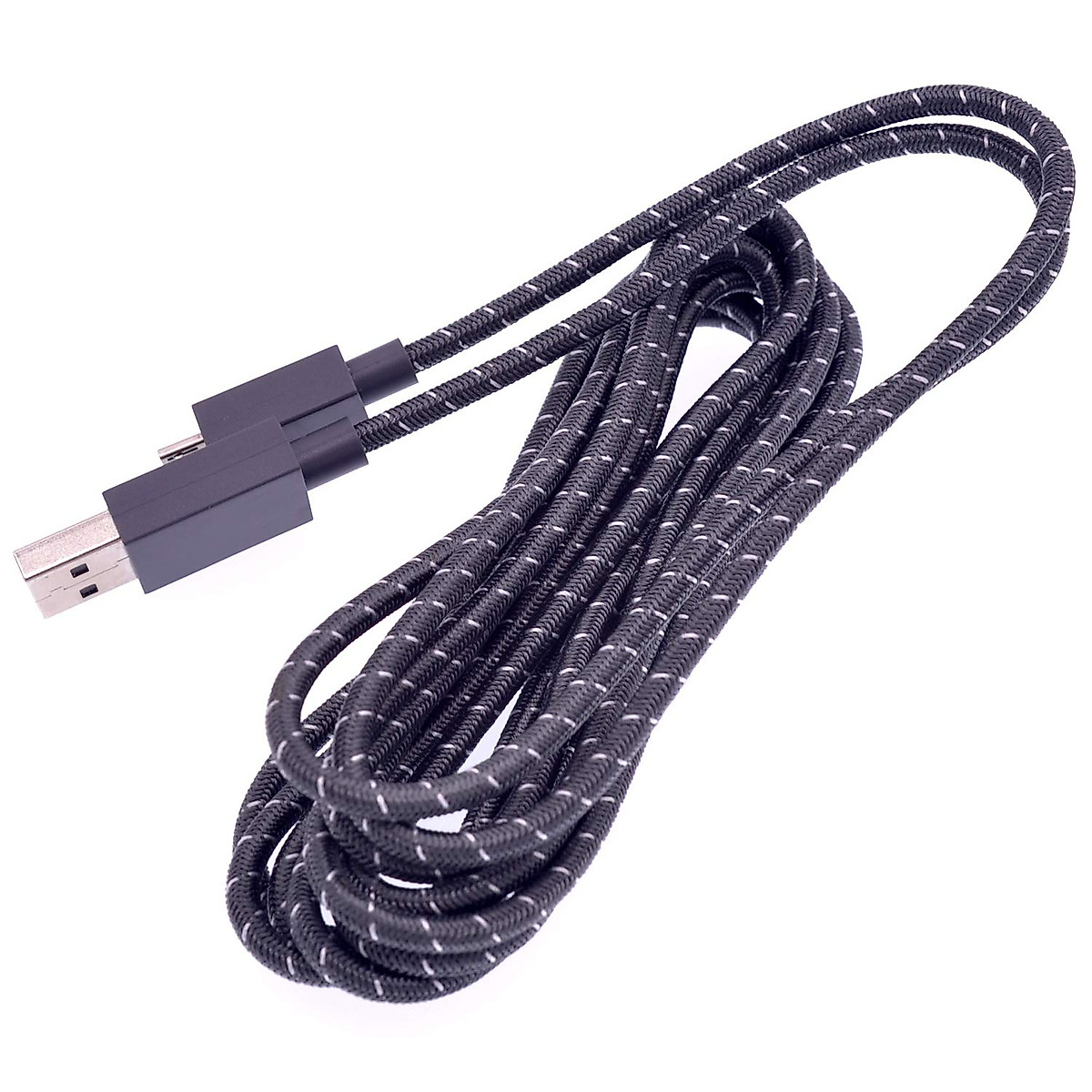 Deal4GO 2.7M 9FT Long Original Braided Micro USB Charging Cable for Xbox One Elite Controller 1698 White Special Edition (White)