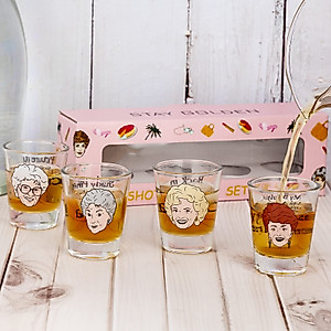DDDDXO Golden Girls Mini Shot Glasses, Golden Girls Merchandise, Golden Girls TV Show Fans Gifts, Golden Girls Gifts for Women, Golden Girls Shot Glass Set of 4