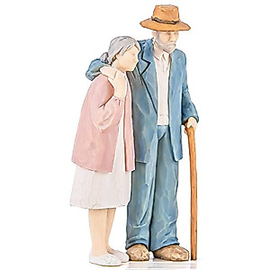 Couple Collectible Figurines, Love Statue, Sculpted Hand-Painted Sweet Loving Together Figure, Anniversary Wedding Valentine's Day Gift for Wife Husband Boyfriend Girlfriend (Around You)