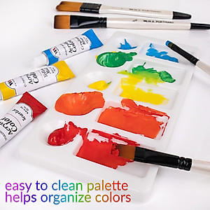 W.A. Portman Acrylic Paint Set - Paint Kit - Acrylic Paint Sets for Adults - 24 Piece Acrylic Paint Set with Canvas and Brushes - Acrylic Paints - Painting Set with Brushes