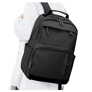 bergsalz Black Backpack For Women Men School Bag Mochilas Escolares Para Niñas Book Bag College Backpacks For Women School Backpack For Girls Boys Backpack For College Book Bags