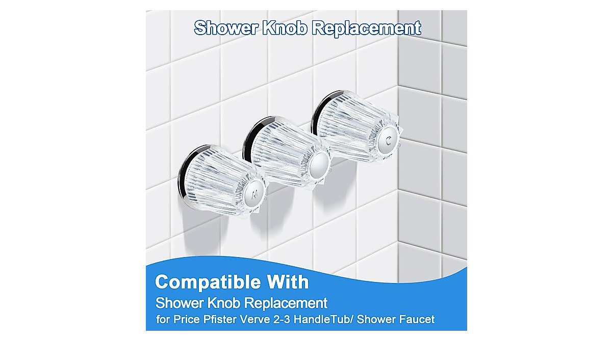 UCDETD 3 Piece Shower Knobs – Easy Replacement Kit