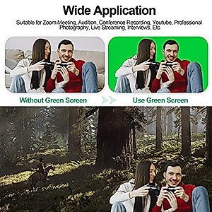 EMART Green Screen Backdrop with Stand, 5x7 ft Collapsible Greenscreen with Portable T-Shaped Background Support Kit, 5x8.5 ft Adjustable Stand for Streaming, Gaming, Zoom