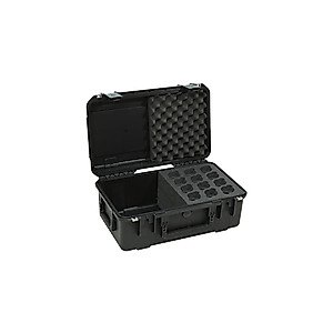 SKB Music iSeries Waterproof 12-Mic Case with Storage Compartment with PE Foam Interior
