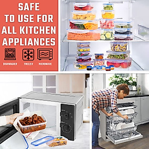 RockBerry 32 Pcs Large Plastic Food storage containers-85 oz to Sauces Box Stackable Kitchen storage bowls sets-BPA Free Leak proof with lids airtight-Microwave freezer safe lunch boxes