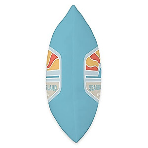 I Love Seabrook Island SC Ocean Apparel Shop I Love Seabrook Island Beach South Carolina Ocean Wave SC Throw Pillow, 18x18, Multicolor