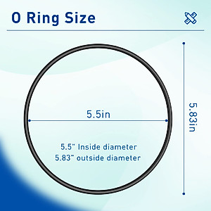 Water Filter O Ring 151122 Whole House Water Filter Gasket Compatible with Pentek Big Blue Water Filter System Cartridge Lid Seal Ring -6 Pack