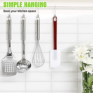 Meekoo Set of 5 Silicone Spatula Rubber Spatulas Heat Resistant Silicone Spatulas High Temp Commercial Silicone Spatula for Kitchen Cooking Mixing Frying Spreading Baking, Dishwasher Safe(10 Inches)