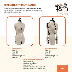 Dritz My Double Designer Adjustable Dress Form, Small