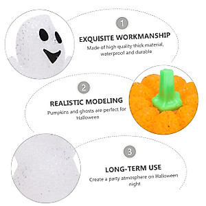 ABOOFAN 2 Pcs Halloween Crystal Small Night Lamp Pumpkin LED Light Pumpkin Plastic Light Plastic Halloween Light Halloween Party Night Light Halloween Decorative Light Halloween Props car