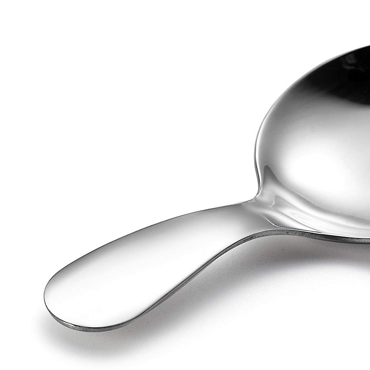 YITAQI Stainless Steel Short Handle Spoons,Small Dessert Cake Sugar Condiment for Kid Children Stirring Spoon Coffeeware Teaspoon Coffee(Silver 3Pcs)
