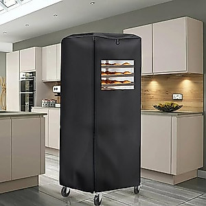 FEIJAZUM Pan Rack Cover with Zippers, 28" L x 23" W x 61" H Bun Pan Rack Cover, Heavy Duty Oxford Cloth, for 20-Tier Speed Sheet Pan Rack,1 Pc