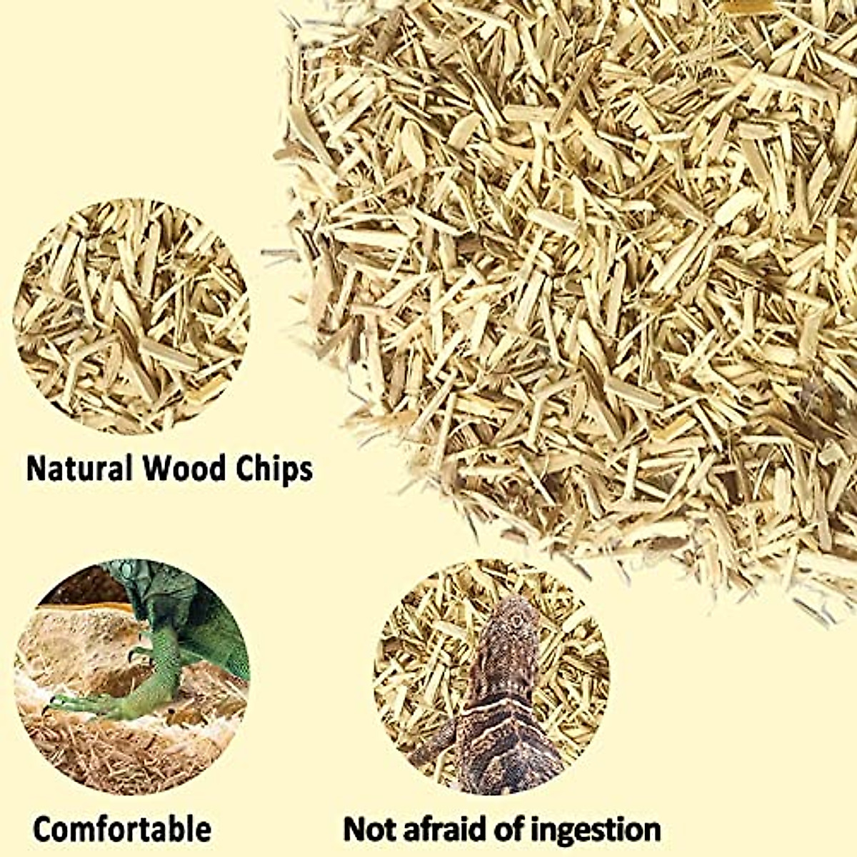 BNOSDM Natural Reptile Terrarium Bedding Small Pet Select Premium Natural Aspen Bedding for Snakes Chickens Tortoise Rabbits Hedgehogs Guinea Pig and Other Small Animals