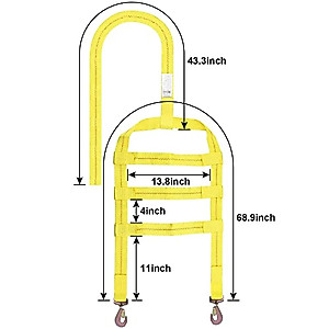 Tow Dolly Basket Strap with Twisted Snap Hooks for Small to Large Size Tires by Robbor Brand 2 inch Webbing 12,000 lbs Breaking Strength Tire Bonnet&Tire Net Fits Most 14-19" Tires