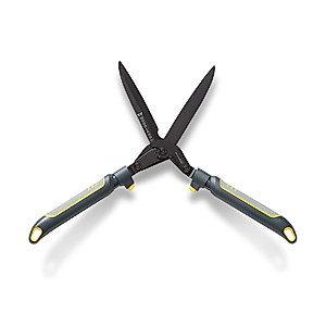 Woodland Tools Co. Super Duty MaxForce Hedge Shear – 23" High Carbon Steel Blades with Gear Amplified Cutting Power, Ergonomic U-Shape Design