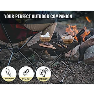 TREKOLOGY Small Camping Table Beach Table Camping Side Table That Fold Up Lightweight, Tent Table Folding Camp Table, Fold Up Camping Tables Small Folding Table Portable Outdoor