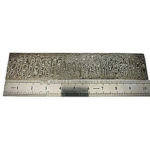 Poshland PLB-2091, CUSTOM HANDMADE DAMASCUS STEEL BILLET/BLANK BLADE MAKING BAR (Ladder Pattern)