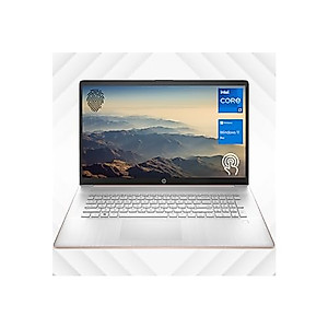 HP 2023 Premium 17.3" HD+ Touchscreen Business Laptop, Intel Core i7-1355U, NVIDIA GeForce MX550, 32GB RAM, 1TB SSD, Webcam, HDMI, Wi-Fi 6, Backlit Keyboard, Fingerprint Reader, Windows 11 Pro, Rose