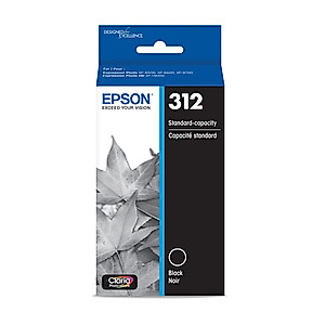 EPSON T312 Claria Photo HD -Ink Standard Capacity Photo Black -Cartridge (T312120-S) for select Epson Expression Photo Printers