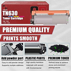 Replacement TN630 Toner Cartridges Compatible for Brother TN 630 TN660 Toner Cartridge Work for Brother HL-L2300D HL-L2305W HL-L2315DW HL-L2320D HL-L2340DW Printers 2 Black Pack