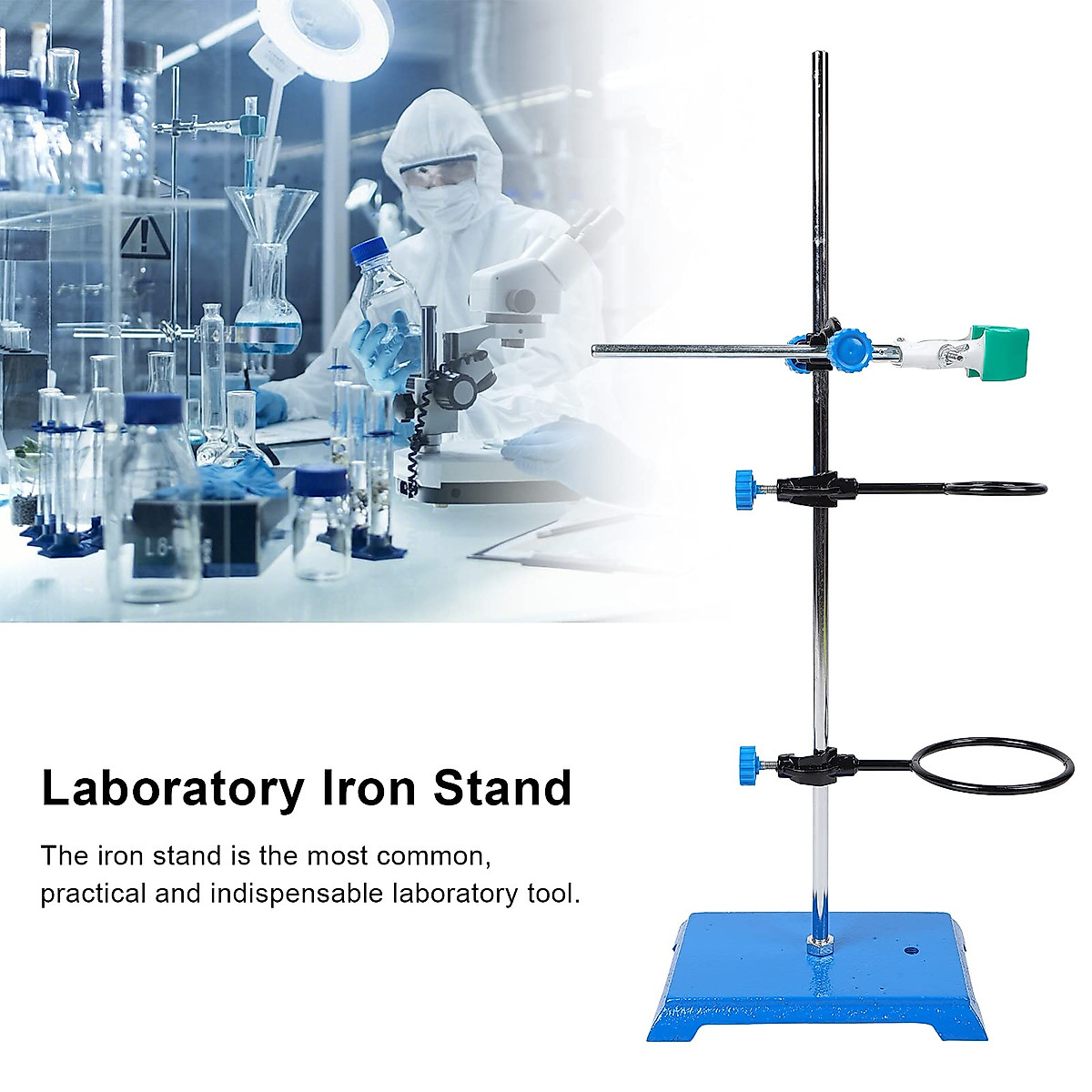 Laboratory Iron Stand, Lab Metal Support Stand High Reliability for Laboratory
